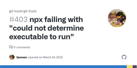 Npx Failing With Could Not Determine Executable To Run Issue 403