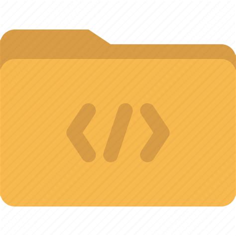 coding folder icon flat computer code file vector ima