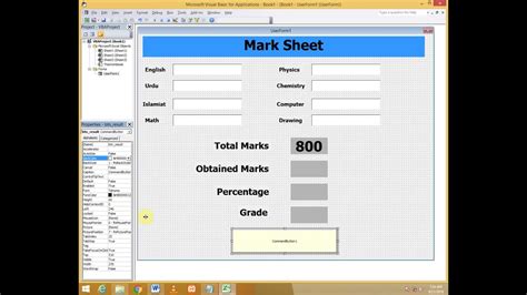 How To Create Userform In Excel For Result Marksheet YouTube