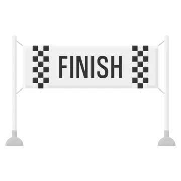 Finish Line Black And White Checkered Simple Vector Isolated