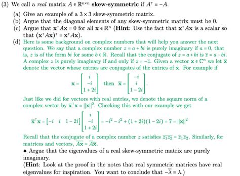 solved x i 3 we call a real matrix a € rnxn