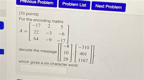 solved 30 points for each section find the matrix x