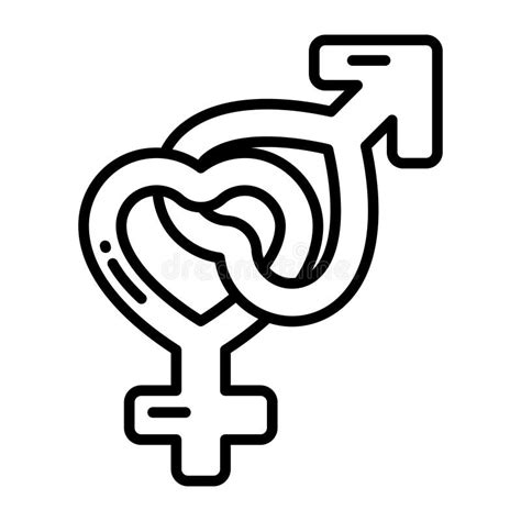 Male And Female Gender Symbol Vector Relationship Icon Stock Vector Illustration Of Together