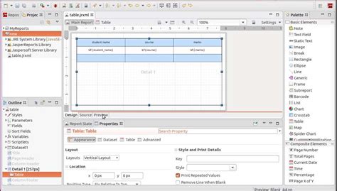 Create A Dynamic Table In The Jasper Report With JasperSoft Studio Tutorial