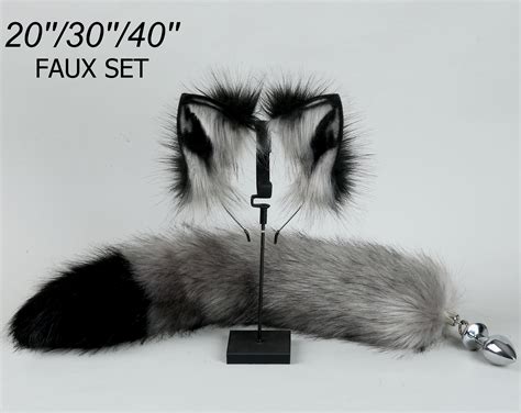 Costume Accessories Accessories Red Fox Tail Plug And Ear Set Fox Ear And Tail Butt Plug Wolf