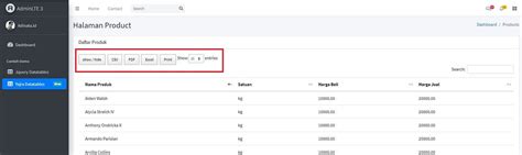 menambahkan tombol export csv pdf excel print pada datatables server side 3 menggunakan yajra