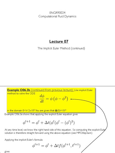 implicit euler method 2 ordinary differential equation mathematics of computing