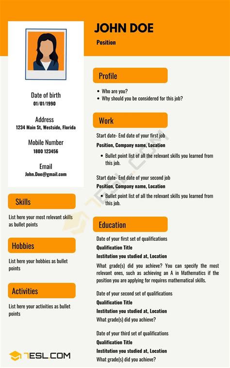 How To Write A CV Step By Step Guide To Writing A Successful CV 7ESL