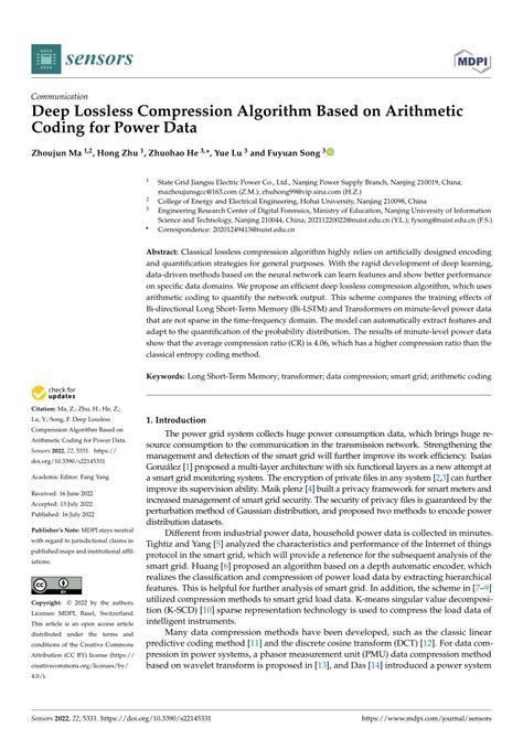 pdf deep lossless compression algorithm based on arithmetic coding for power data