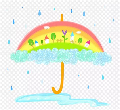 手绘彩色雨伞彩虹PNG图片素材下载 图片编号yanwjaeq 免抠素材网