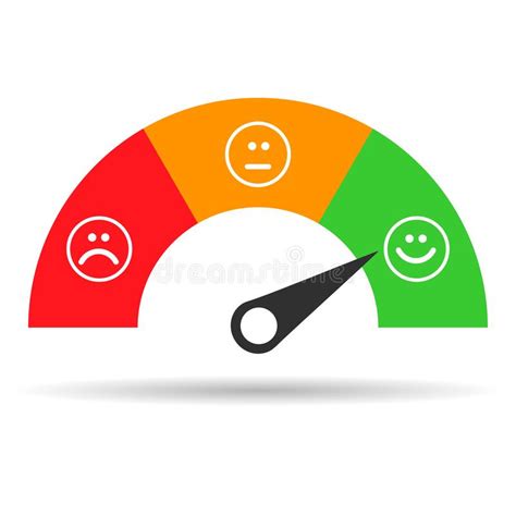 Customer Satisfaction Meter Shadow Icon Graph Rating Measure Business