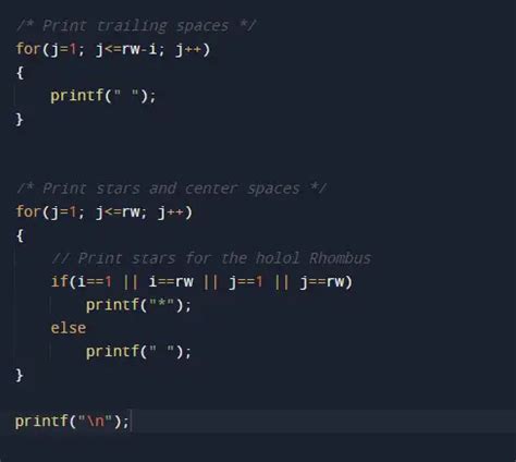 C Program To Print Hollow Rhombus Star Pattern W Adda