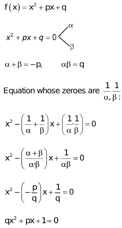 if alpha and beta arethe zeroes of the polynomial f x x 2 px q then a polynomial having 1 alpha