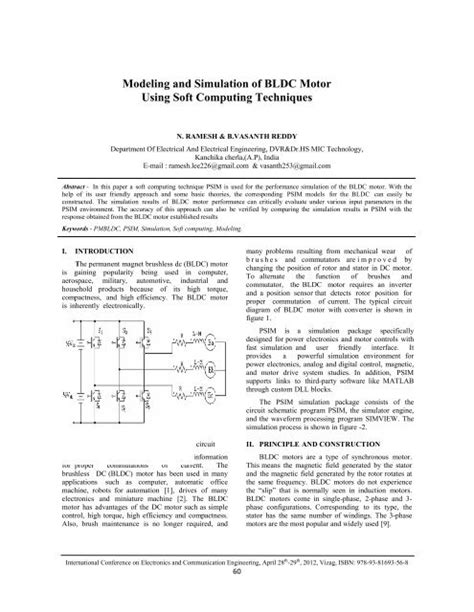 modeling and simulation of the bldc motor in matlab gui