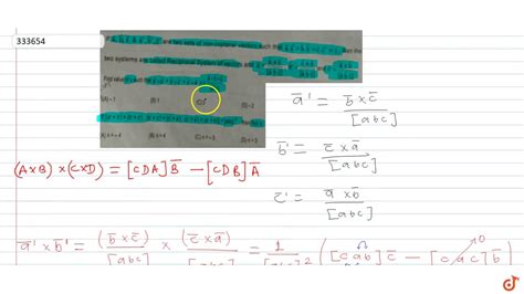 lf `vec a vec b vec c vec a vec b vec c ` are two sets of non coplanar vectors such youtube