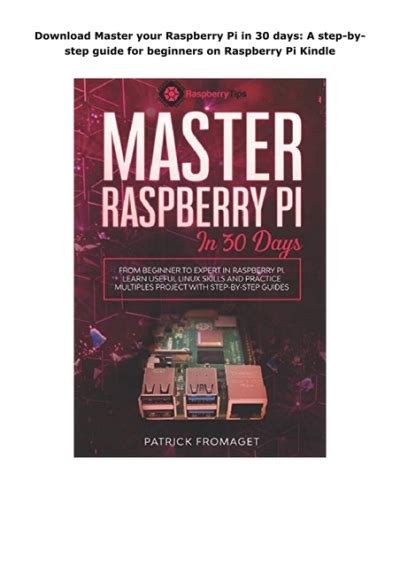 download master your raspberry pi in 30 days a step by step guide for beginners on raspberry pi