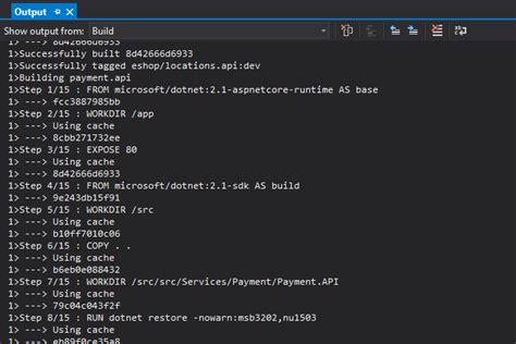 Error Service Payment Api Failed To Build The Command Bin Sh C