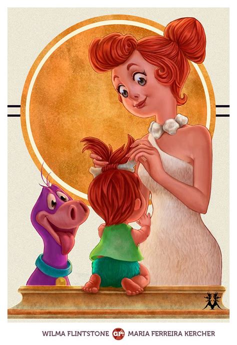 Mothers Day Wilma Flintstones By Onnirica Flintstones Female Cartoon Characters Cartoon