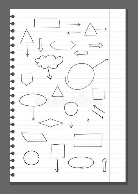 Mindmap Hand Drawn Scheme Infographic Design Stock Vector