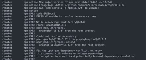 node js eresolve while heroku pushing stack overflow