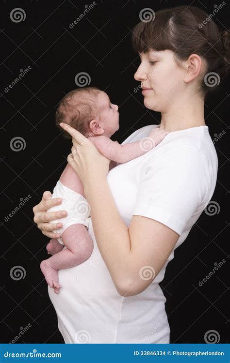 Mother Carrying Her Newborn Baby Stock Photo Image Of Black