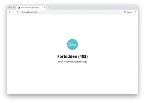 Forbidden 403 Troubleshooting Canva Print Partnerships Documentation