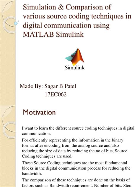 simulation and comparison of various source coding techniques final ppt pdf sampling