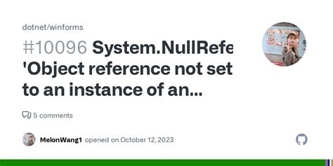 system nullreferenceexception object reference not set to an instance of an object occurs