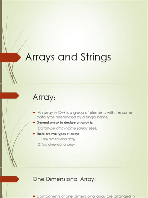 arrays and strings pdf data type string computer science