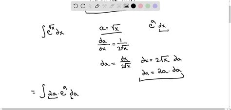 solved evaluate the integral by making a u substitution and then integrating by parts ∫e √ x d x