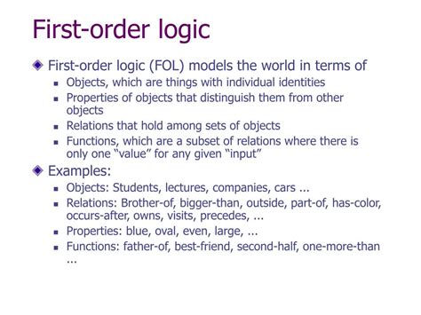 ppt first order logic powerpoint presentation free download id 1453568