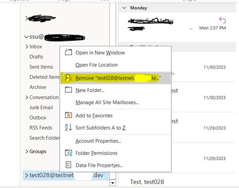 c beforestoreremove is not firing when i remove account from outlook via contextmenu stack
