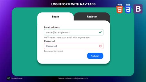 login form with nav tabs using html and css coding torque hot sex picture