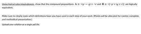 solved using logical rules equivalences show that the