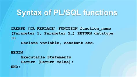 introduction to pl sql functions in oracle database youtu be 6ojirpx61mu sql tutorial