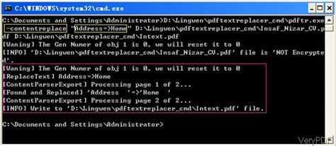 how to replace text in pdf and specify page range by command line verypdf knowledge base