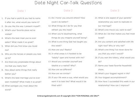 90 Date Night Questions For Married Couples Date Night Questions Questions For Married