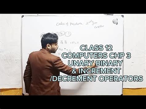 CLASS 12 COMPUTERS CHP 3 UNARY BINARY INCREMENT DECREMENT OPERATORS
