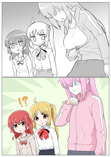 Gotoh Hitori Kita Ikuyo And Ijichi Nijika Bocchi The Rock Drawn By Monolithsuibousouko