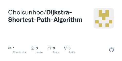 github choisunhoo dijkstra shortest path algorithm