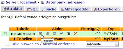 MySQL Anweisungen Lernen PhpMyAdmin Nutzen