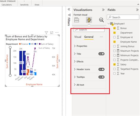 Power Bi Format Line And Stacked Column Chart Geeksforgeeks