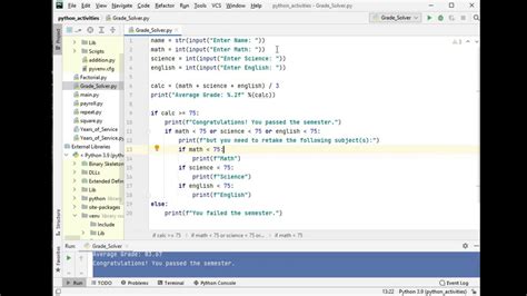 Grade Solver In Python Youtube
