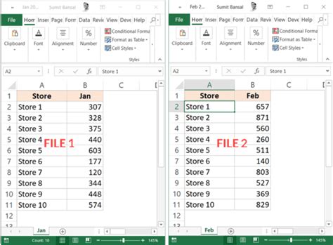 how to compare two excel sheets for differences