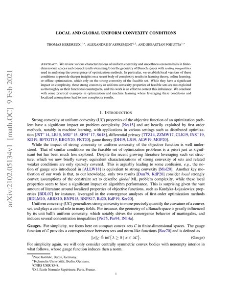 pdf local and global uniform convexity conditions
