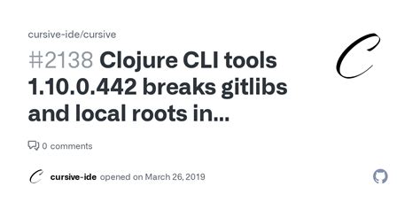 clojure cli tools 1 10 0 442 breaks gitlibs and local roots in cursive · issue 2138 · cursive