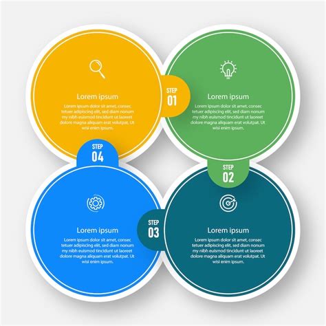 Premium Vector Steps Modern Circular Connecting Infographic Design