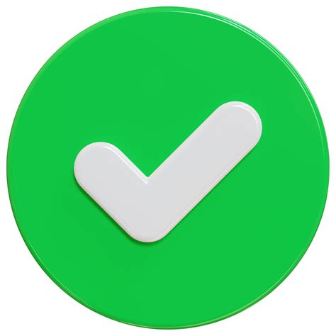 3D Rendering Of Checkmark Icon True Choice 11577739 PNG