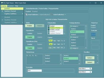 Delphistyles Vcl Style Mintcreamdark