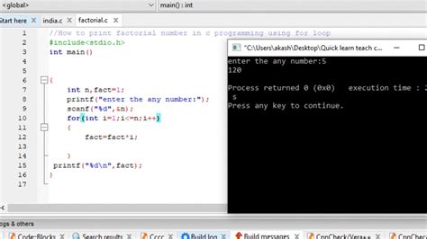 How To Find Factorial Number In C Programming Indigenous Coding Factorialnumber Youtube